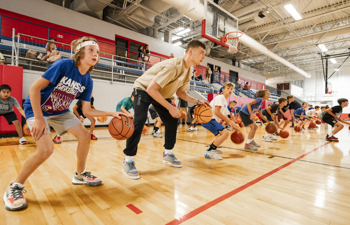 Christian Braun at Champ Camp in Overland Park - KU Sports